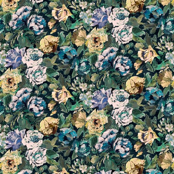 Bloomsbury Rose - Damson fabric | Caprifoglio | Designers Guild