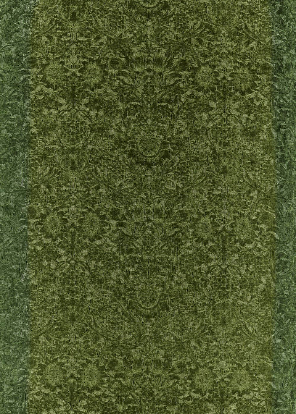 Sunflower Caffoy Velvet - Webbs blue fabric | Wardle Velvets | Morris & Co