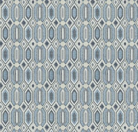 Geo - Persian Blue fabric | Fantasia | Jim Dickens