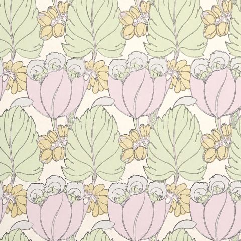 Regency Tulip - Lichen wallpaper | Liberty London Wallpaper | Liberty Art
