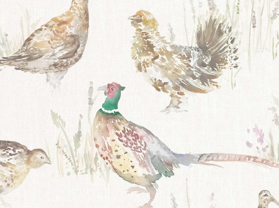 Game Birds - Cream fabric | Country Compendium | Voyage