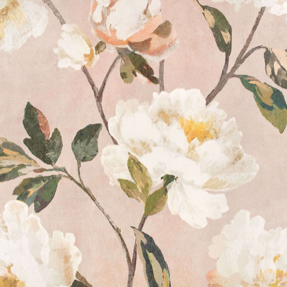 Odelia - Rose Mist wallpaper | Pluma | Romo
