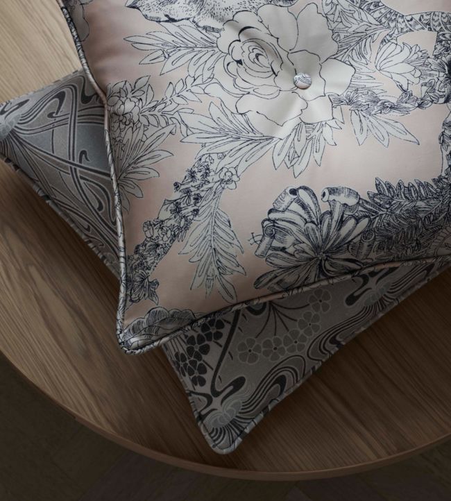 Zennor Arbour - Pewter/Plaster Pink fabric | The Modern Archive ...