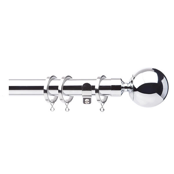 Chrome Metal Curtain Pole Kits from Graham Sanderson