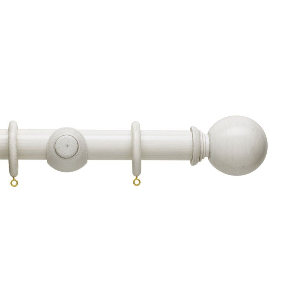 White Wooden Curtain Poles from Graham Sanderson