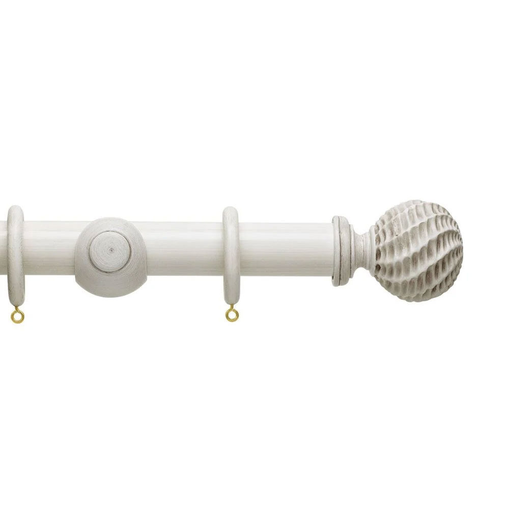 White Wooden Curtain Poles from Graham Sanderson