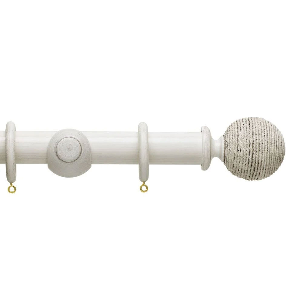White Wooden Curtain Poles from Graham Sanderson