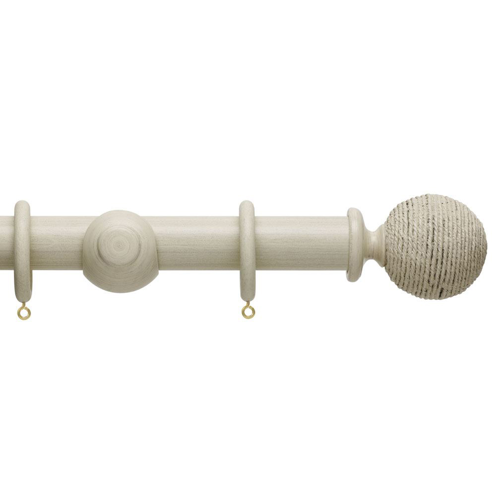 White Wooden Curtain Poles from Graham Sanderson