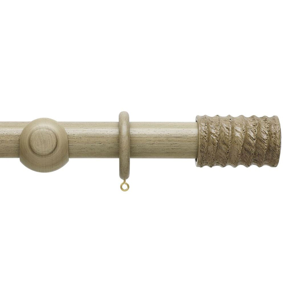 Hallis Origins 35mm Ball Millstone Grey Wood Pole Kit | Grey Wooden ...
